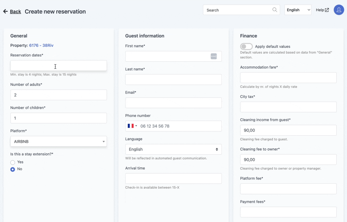 Create a reservation – Help Center
