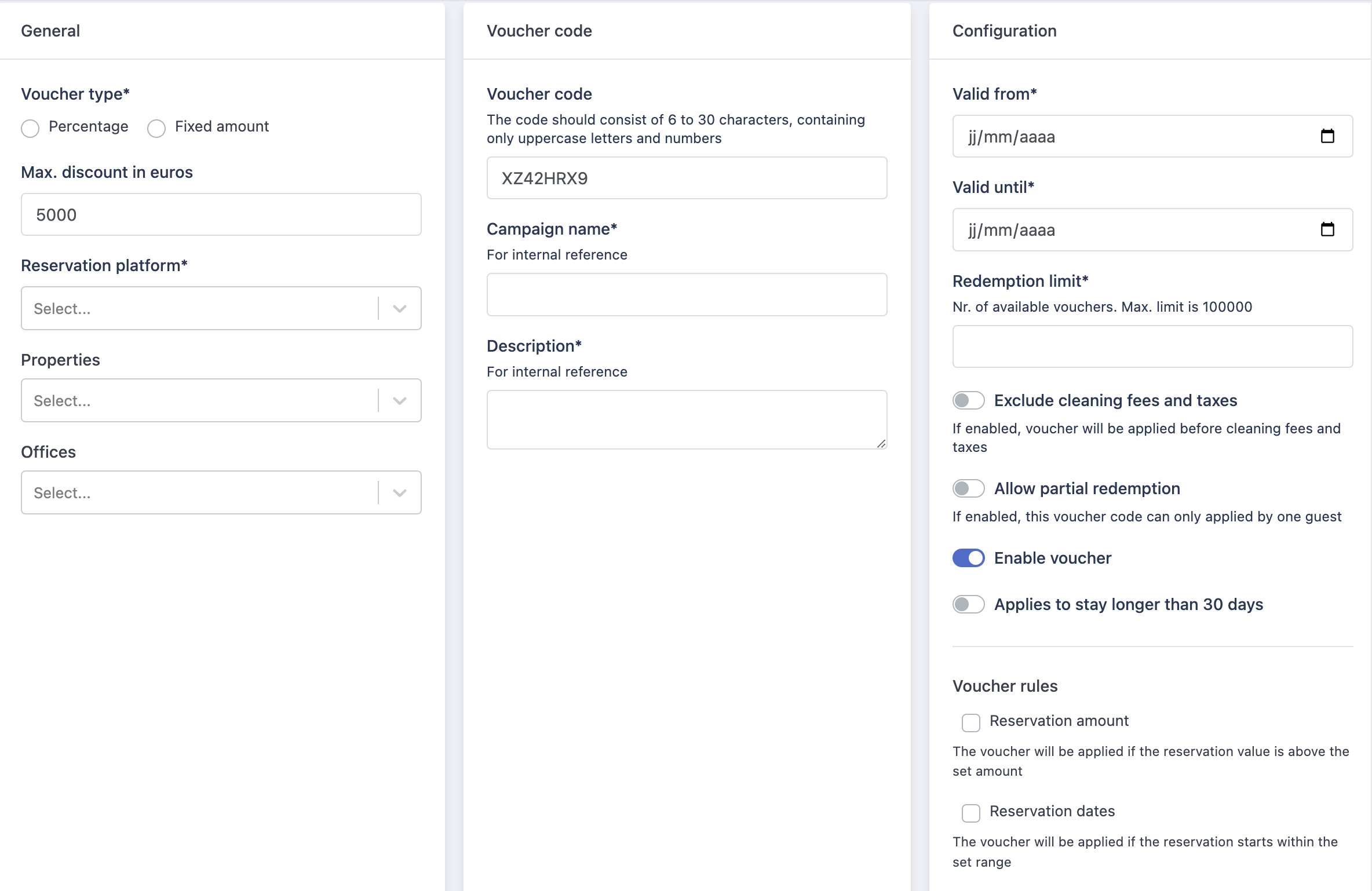 Create a voucher – Help Center