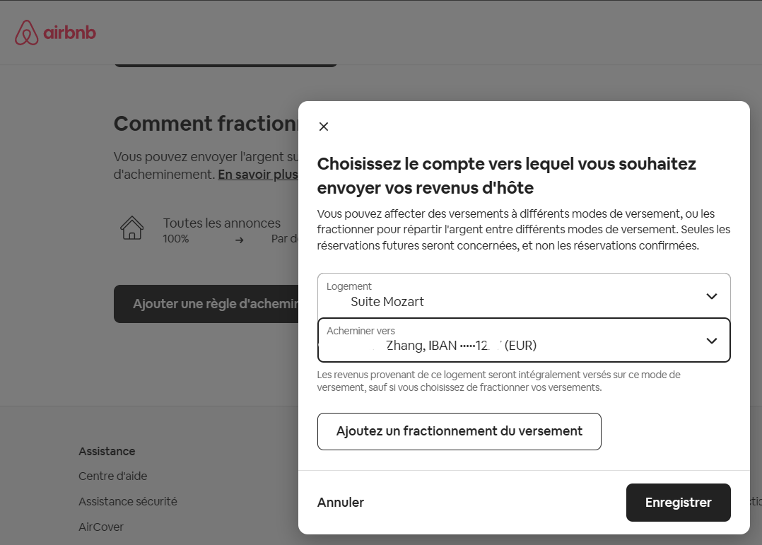 Ajouter une méthode de versement sur les OTAs – Centre d'aide