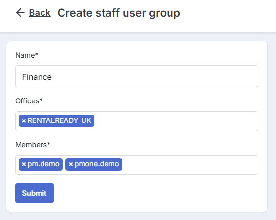 Create a staff users group – Help Center