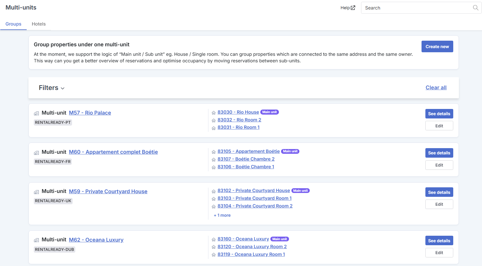 Manage Multi-units – Help Center